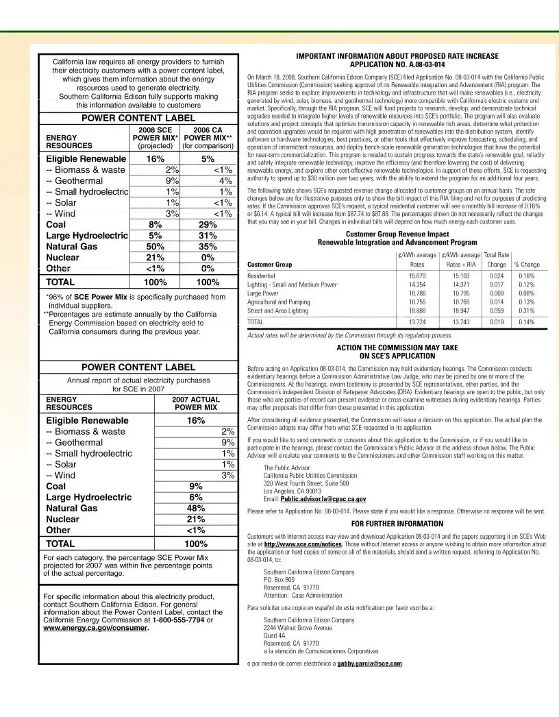 Free Edison Electricity Bill Template - Simple PDF Form