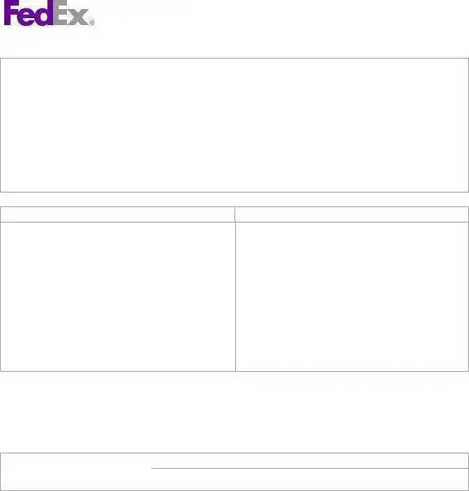 Free Fedex Release Template - Simple PDF Form